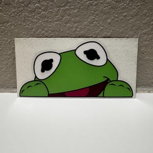Kermit Peeking Inspired Car Window Laptop Vinyl Decal Sticker - Etsy