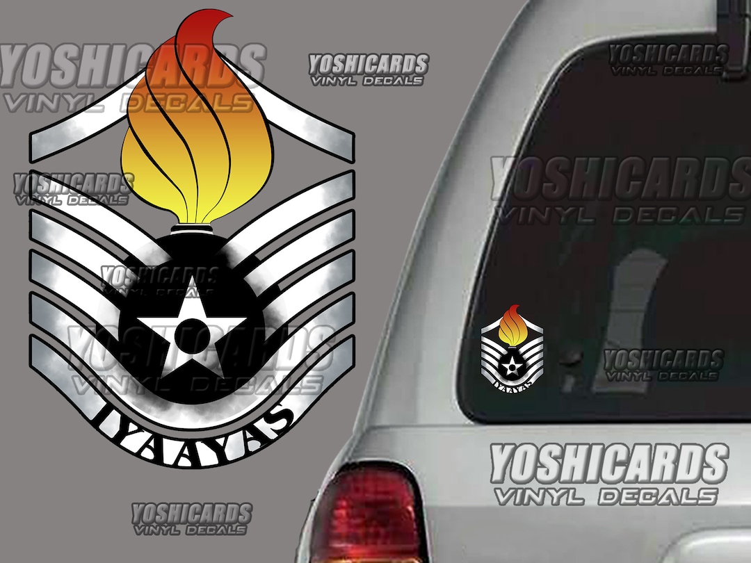 MSGT E-7 AMMO Pisspot Air Force Master Sergeant Inspired Car Window ...