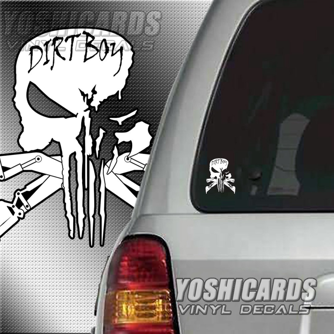 Air Force USAF Dirt Boy Punisher Inspired Car Window Sticker Laptop ...
