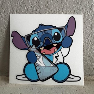 Lab Tech Medical Stitch Laboratory Scientist Beaker Inspired Car Window ...