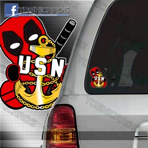 USN Navy E-7 Chief Petty Officer CPO Anchor Deadpool Inspired Car ...