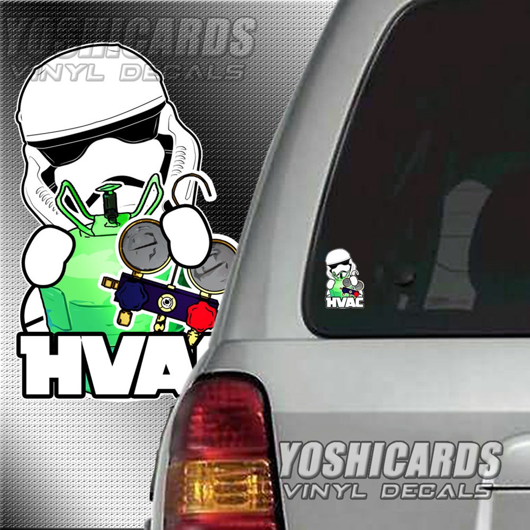 HVAC Civil Engineer Storm Trooper Inspired Car Window Sticker Laptop ...