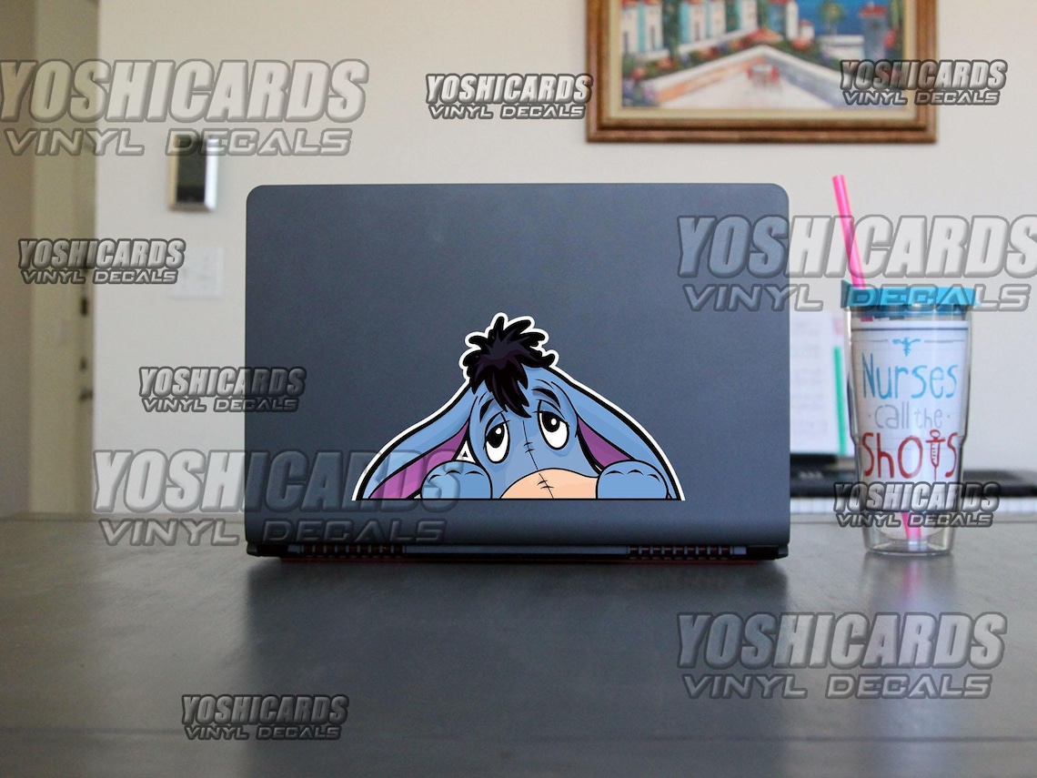 Eeyore Peeking Inspired Car Window Laptop Vinyl Decal Sticker - Etsy