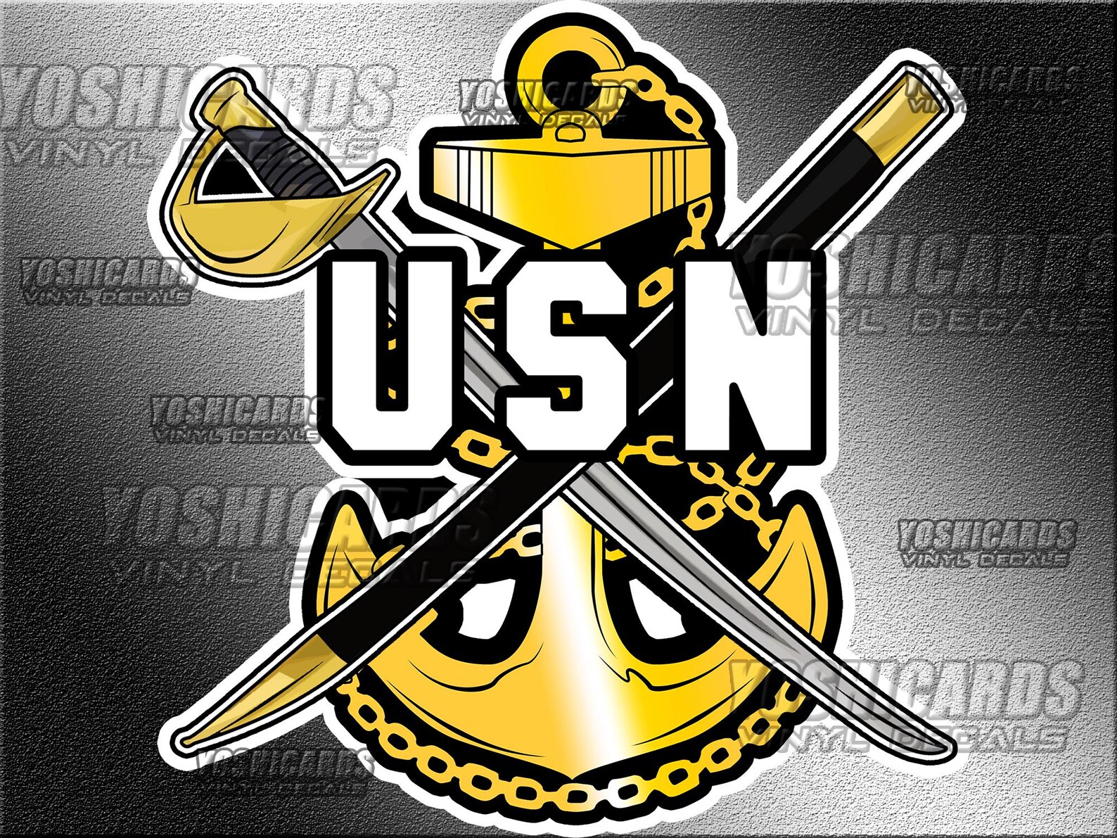 USN Navy E-7 CPO Cutlass Chief Petty Officer Anchor Inspired Car Window ...