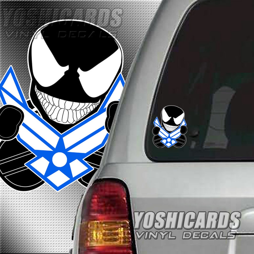 USAF Venom Inspired Car Truck Window Auto Sticker Laptop Vinyl Military ...