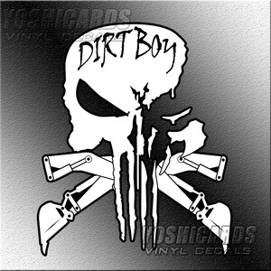 Air Force USAF Dirt Boy Punisher Inspired Car Window Sticker Laptop ...