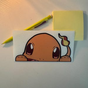 Charmander Peeking Inspired Car Truck Window Laptop Vinyl Decal Sticker ...