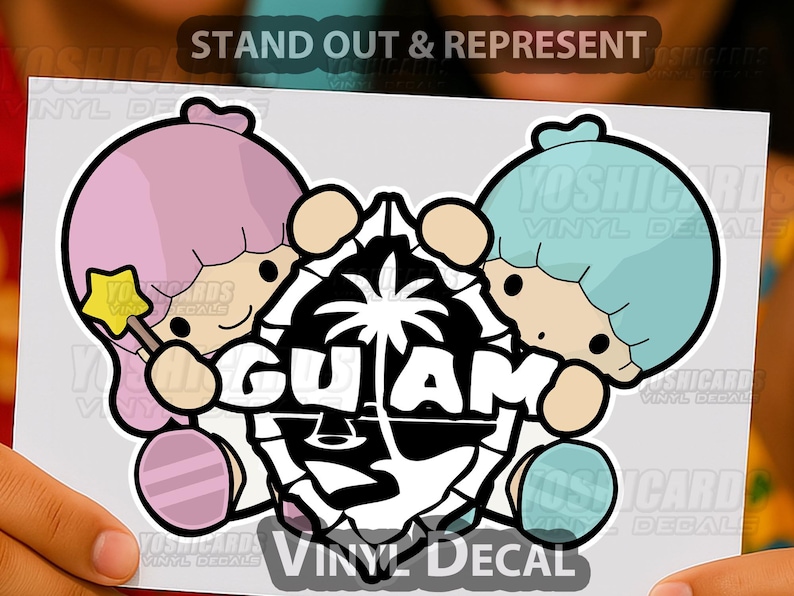 Guam Twinkle Tides Chibi Vinyl Decal | Hafa Adai Chamorro Sticker ...
