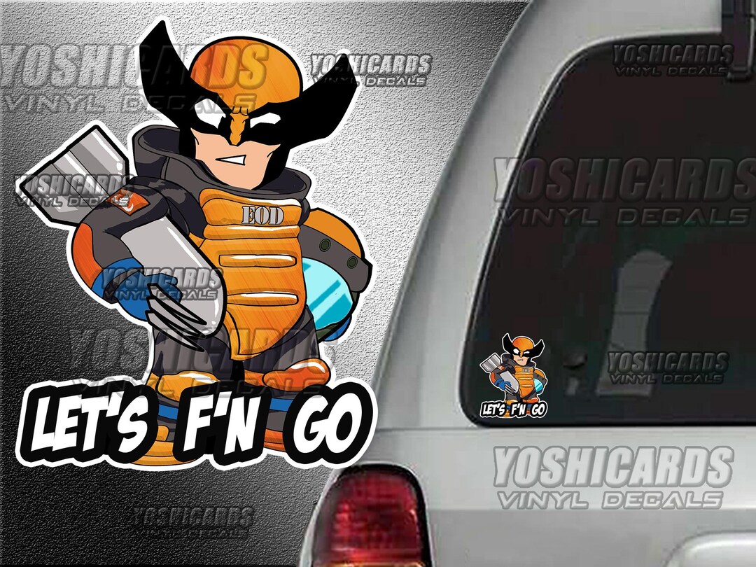 EOD FN Go Wolverine Bomb Suit Civil Engineer Air Force USAF Car Window ...