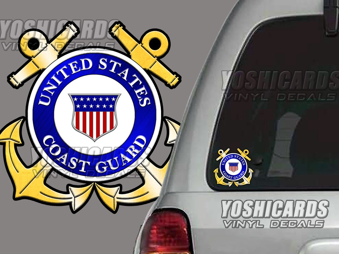 Coast Guard Logo Inspired Car Window Sticker Laptop Vinyl Decal - Etsy