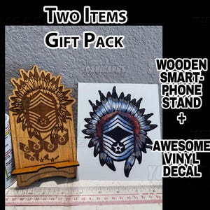 USAF Cmsgt Gift Set | Phone Stand & Vinyl Decal | Air Force Chief ...