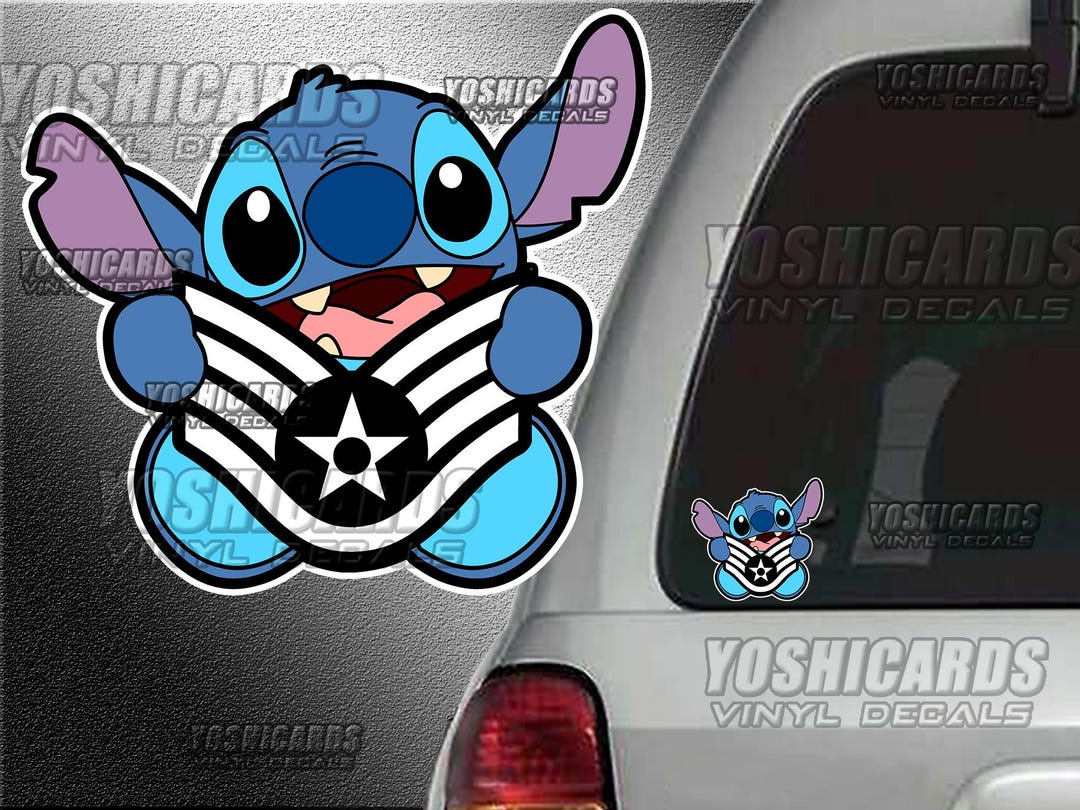 USAF SSGT Stitch Staff Sergeant E-5 Air Force Inspired Chibi Car Truck ...
