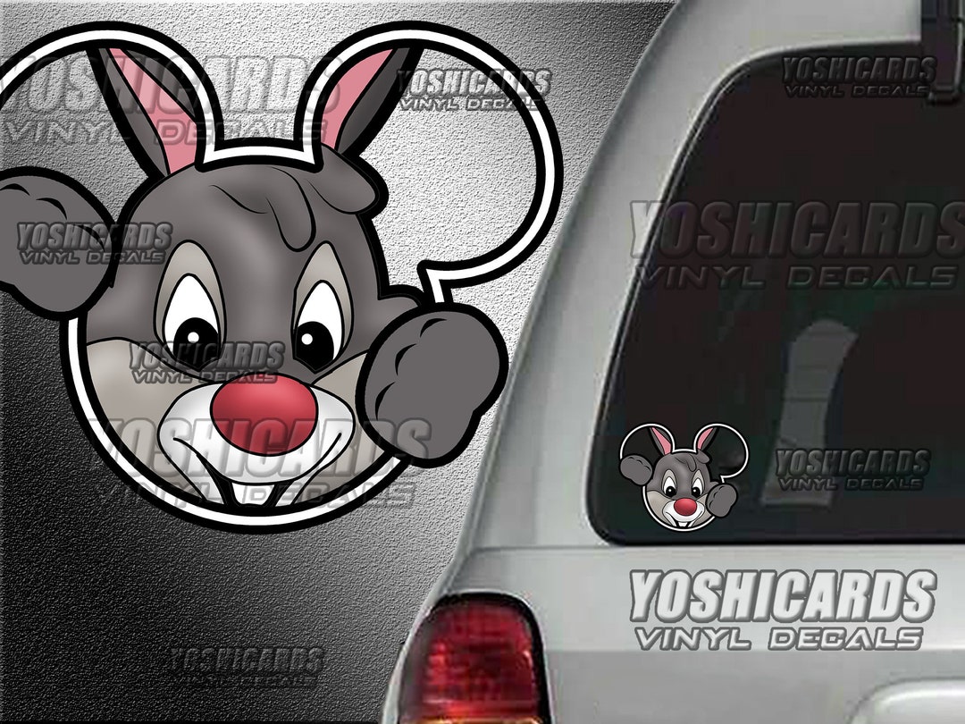 Brer Rabbit Ears Peeking Inspired Car Window Laptop Vinyl Decal Sticker ...