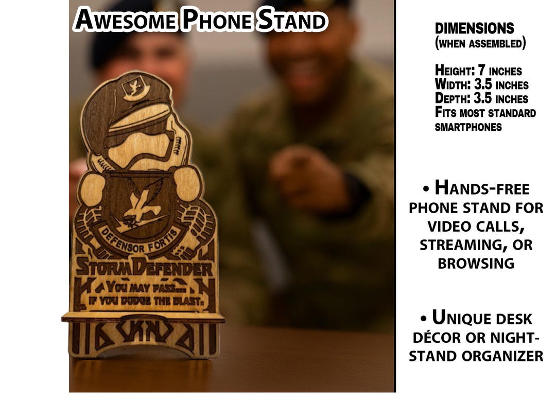 USAF SFS Storm Defender Phone Stand | 3P0X1 Office Desk Decor | Air ...