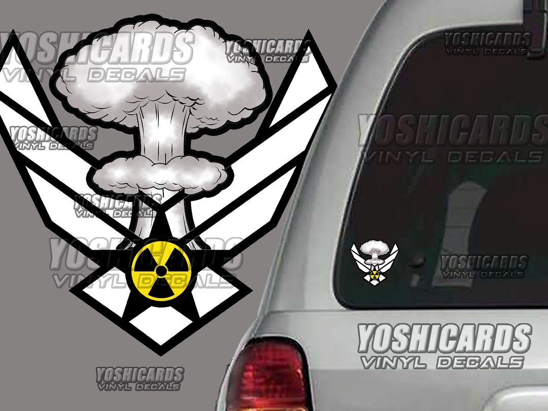 USAF Nuclear Nuke Inspired Car Truck Window Sticker Laptop Vinyl Decal ...