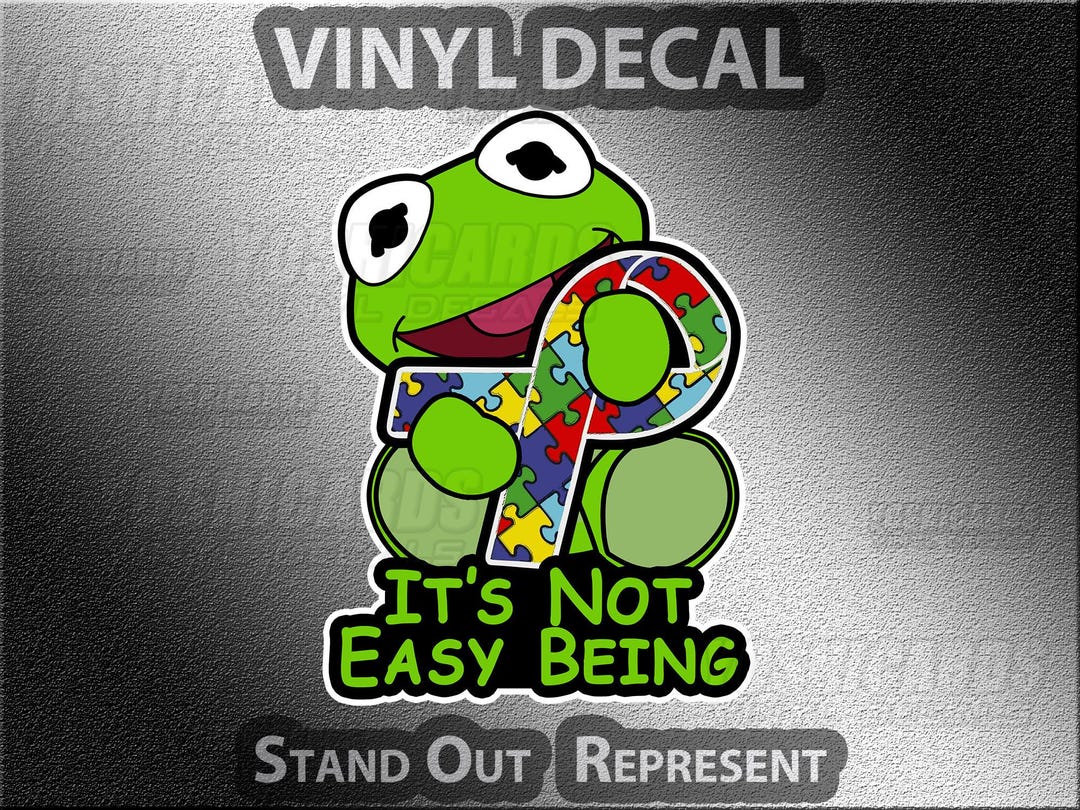 Autism Awareness Ribbon Kermit Chibi Its Not Easy Being Inspired Car ...