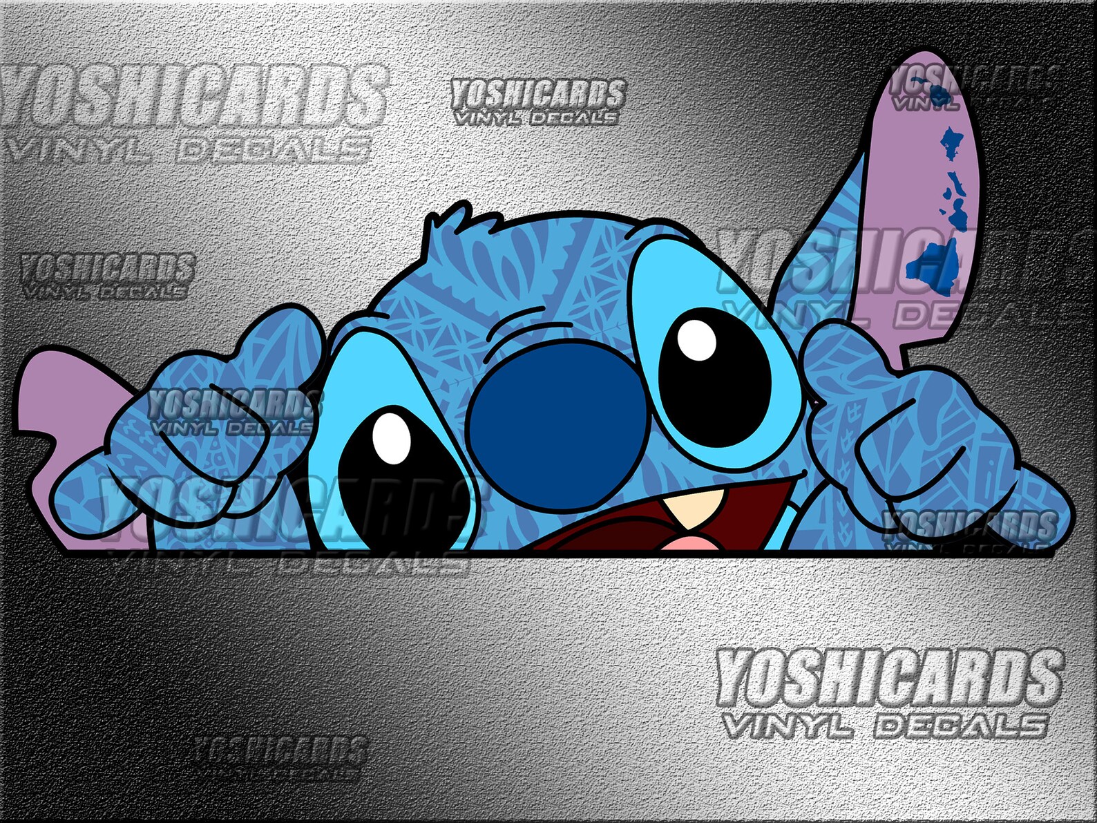 Hawaii Shaka Peeking Stitch Inspired Car Laptop Vinyl Decal | Etsy