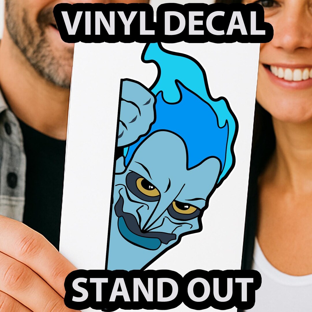 Peeking Hades Vinyl Decal, Hot-headed Ruler Car Window Sticker, the ...