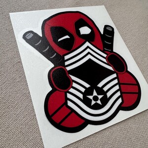 CMSGT Deadpool Chibi Inspired USAF Air Force Chief Master Sergeant ...