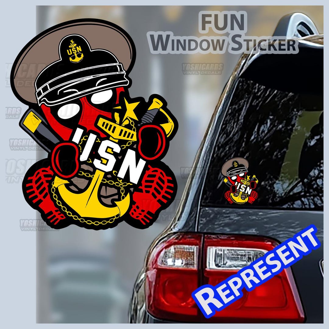 USN Senior Chief Decal | Navy E-8 SCPO Anchor Sticker, Uniformed ...