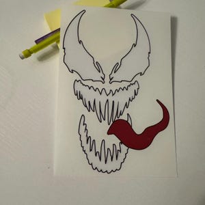 Venom Inspired Car Window Laptop Decal - Etsy