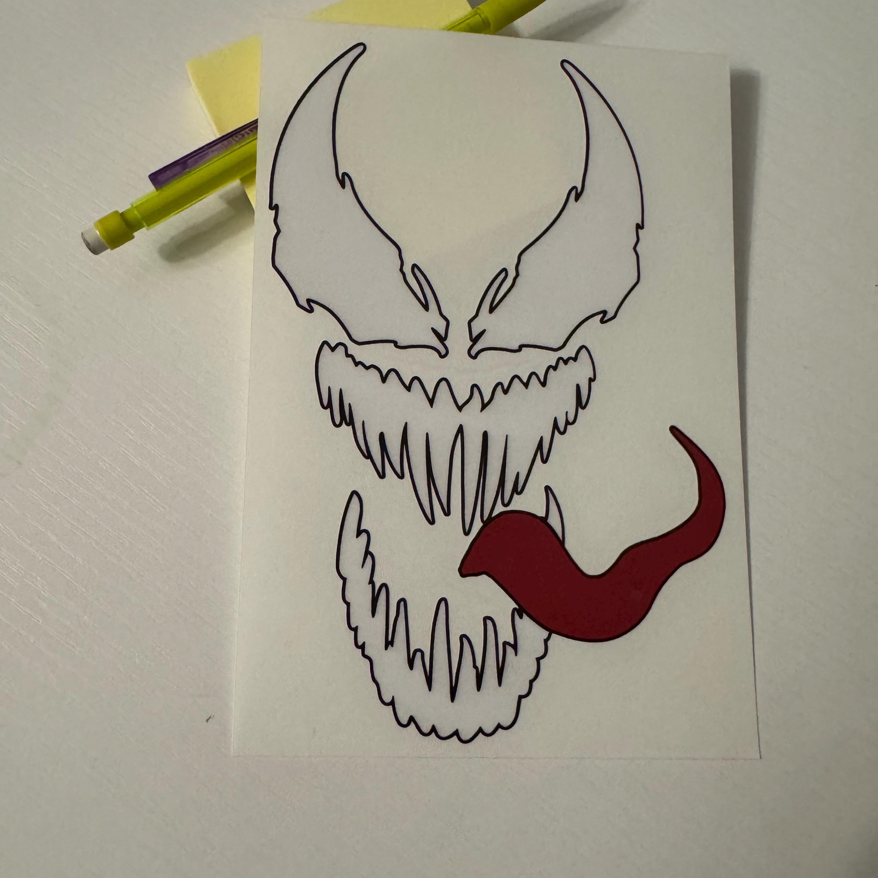 Venom Inspired Car Window Laptop Decal - Etsy
