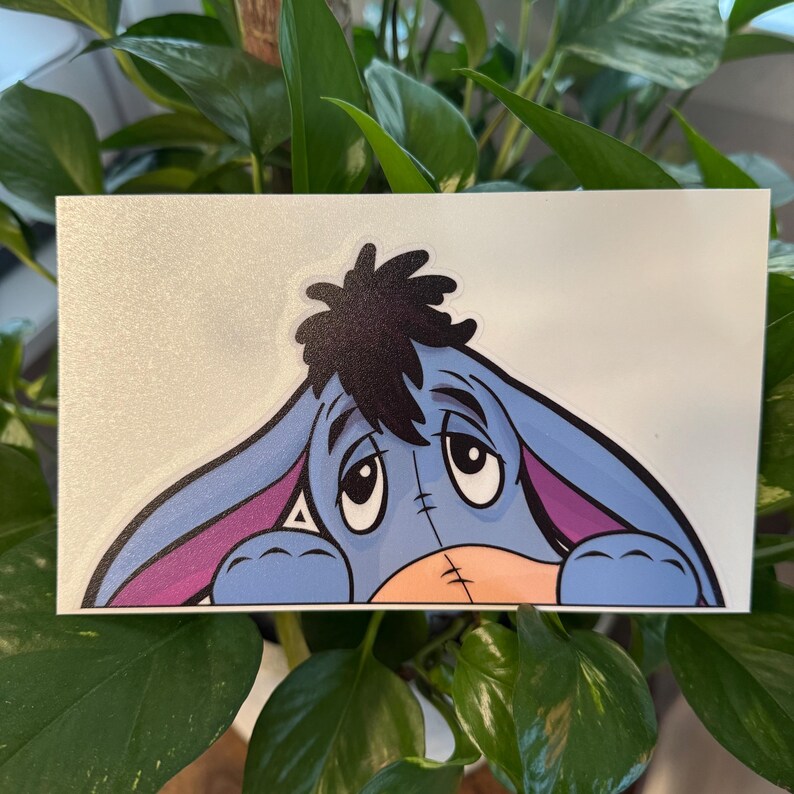 Eeyore Peeking Inspired Car Window Laptop Vinyl Decal Sticker - Etsy