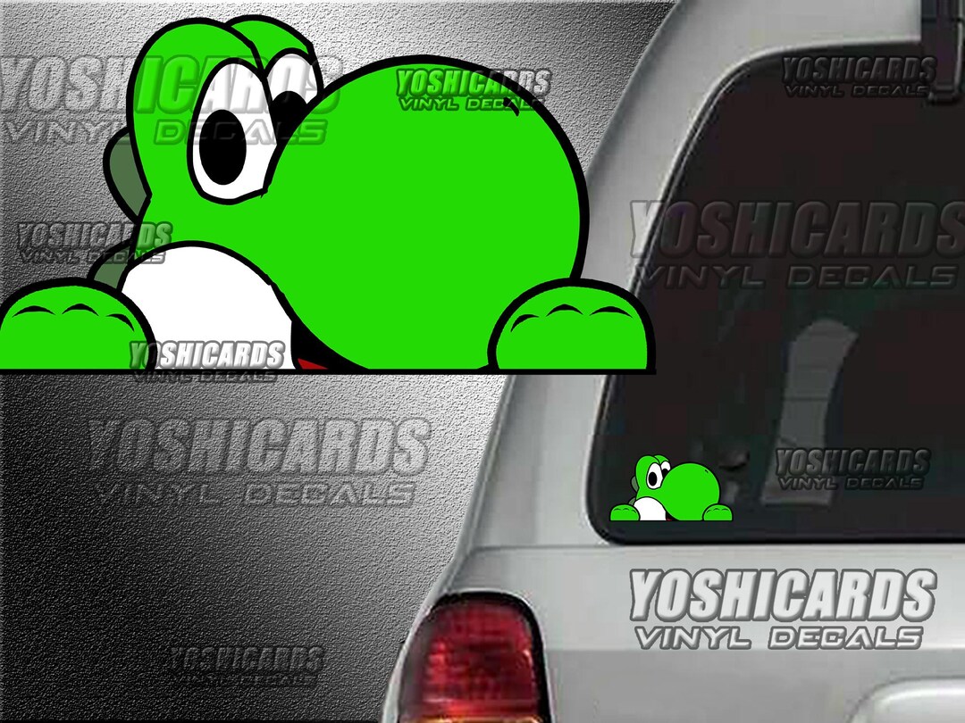 Yoshi Peeking Inspired Car Window Laptop Vinyl Decal Sticker - Etsy