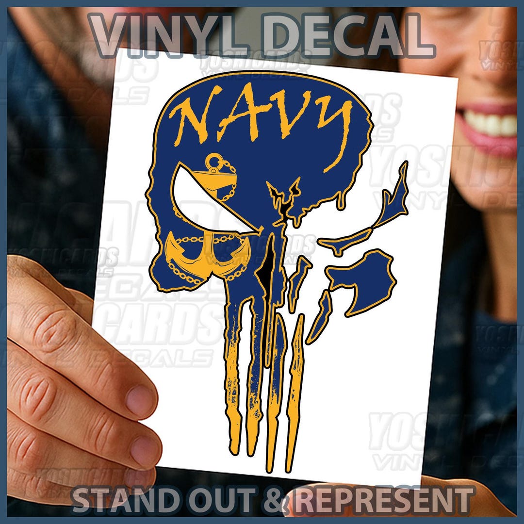 Navy CPO E7 Punisher Decal, USN Chief Petty Officer Sticker, Military ...