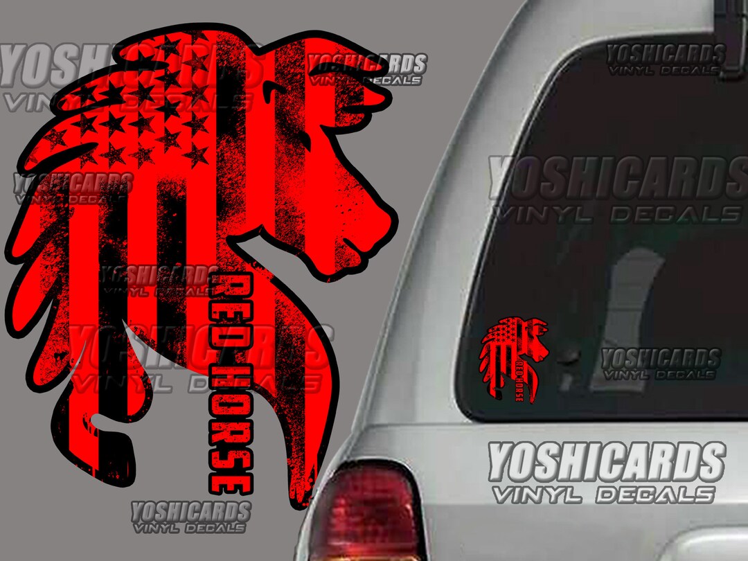 Red Horse Charlie Flag RHS Air Force USAF to the Horse CES Inspired Car ...