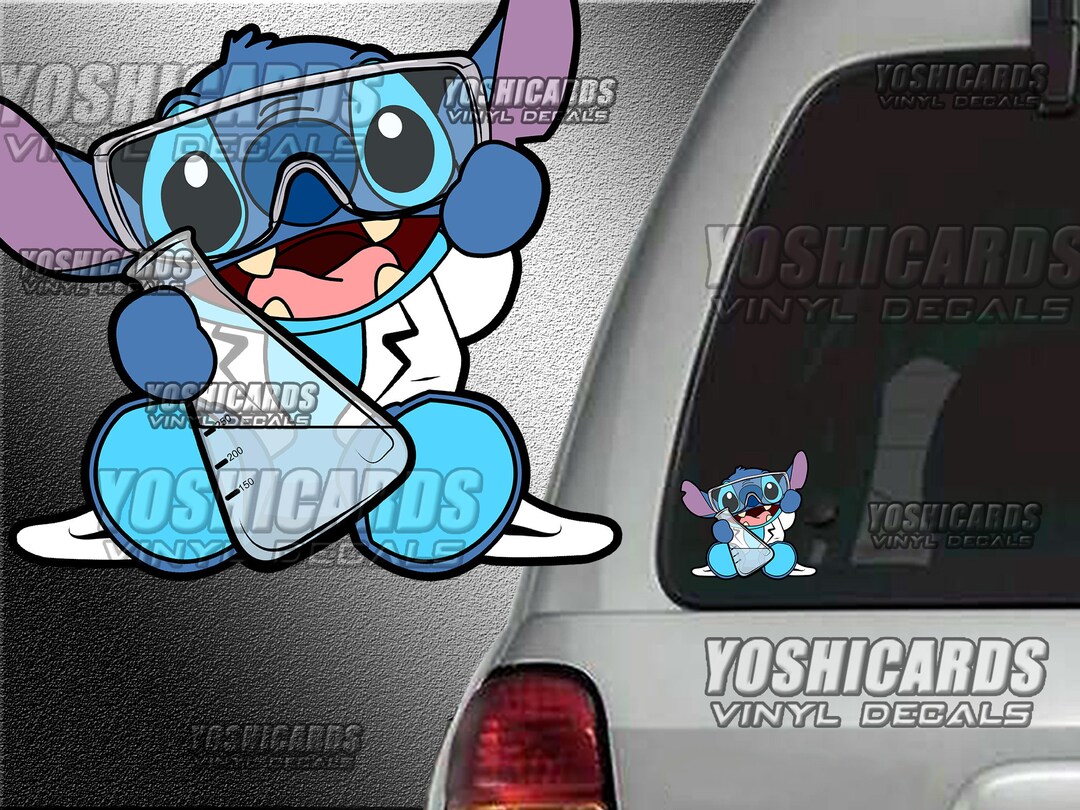 Lab Tech Medical Stitch Laboratory Scientist Beaker Inspired Car Window ...