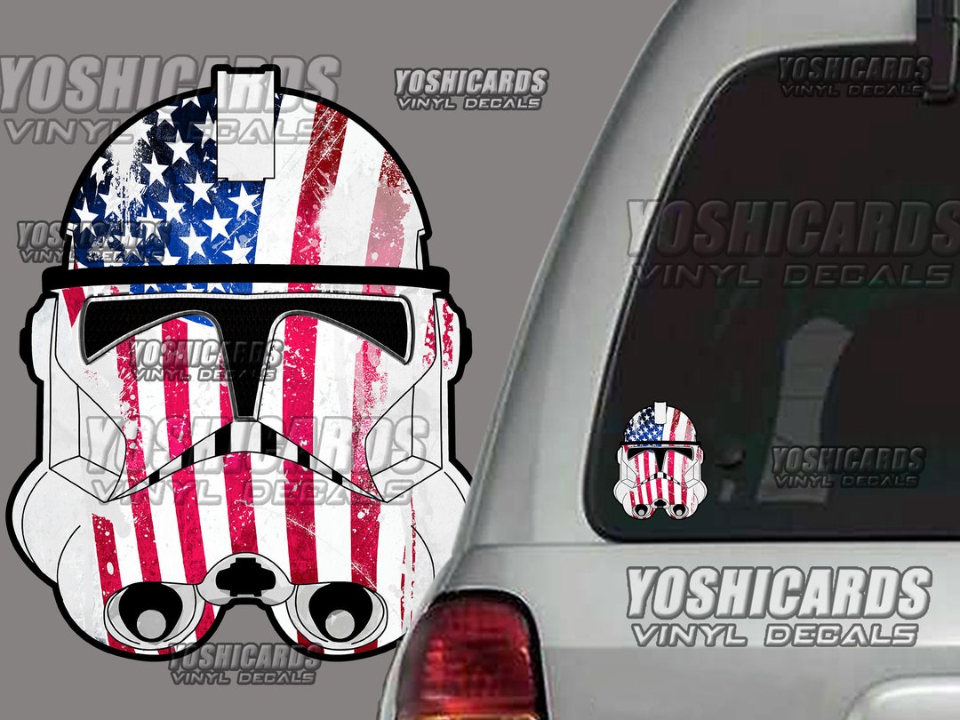 Clone Trooper Flag Helmet Inspired Car Window Laptop Decal Sticker - Etsy