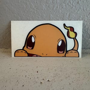 Charmander Peeking Inspired Car Truck Window Laptop Vinyl Decal Sticker ...
