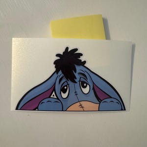 Eeyore Peeking Inspired Car Window Laptop Vinyl Decal Sticker - Etsy