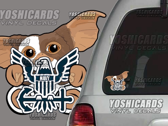 USN Navy Gizmo Eagle Anchor Mogwai Inspired Car Laptop Vinyl | Etsy