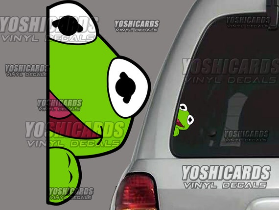 Kermit side Peeking inspired Car Laptop vinyl Decal | Etsy