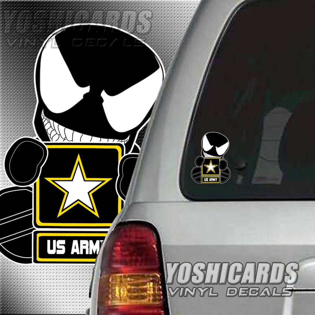 US Army Venom Chibi Inspired Car Window Sticker Laptop Vinyl Decal - Etsy