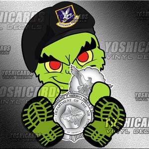 Air Force SFS 3P0X1 Green Grump Inspired Security Forces USAF Car ...