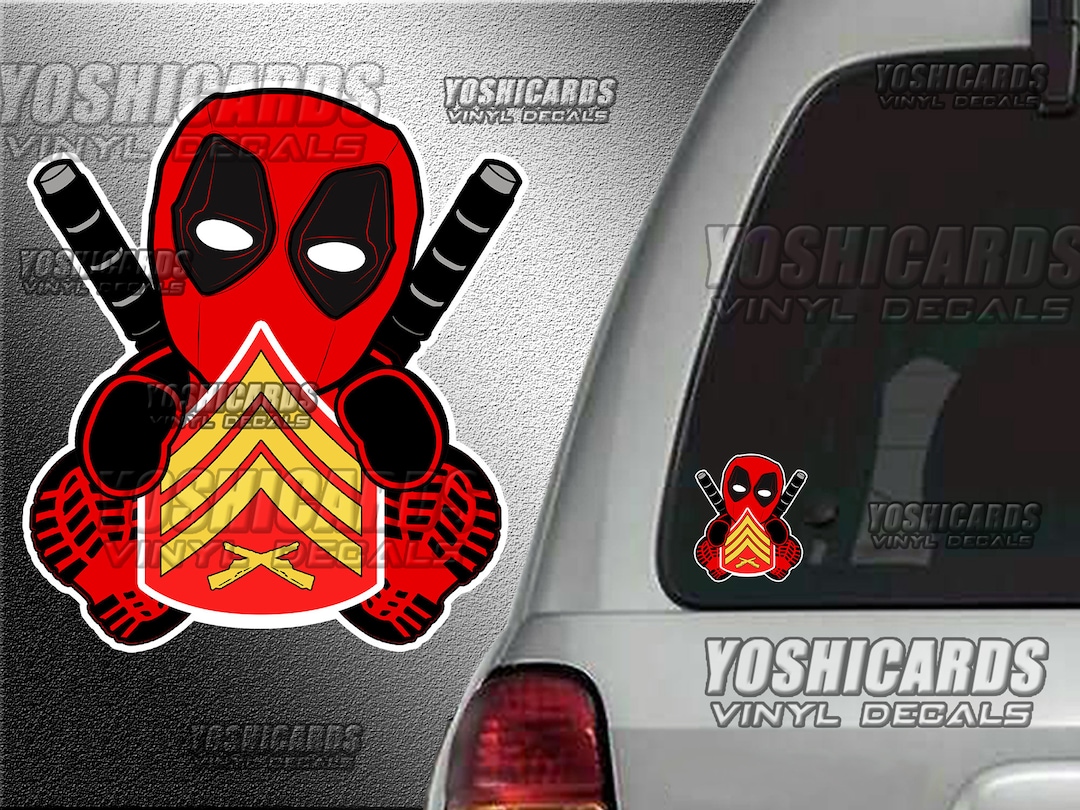 E5 Sergeant SGT Rank Deadpool Inspired Car Laptop Vinyl Decal - Etsy