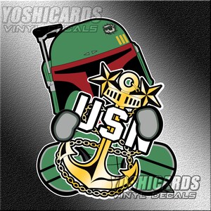 USN Navy E-9 Master Chief Petty Officer MCPO Anchor Boba Fett Inspired ...