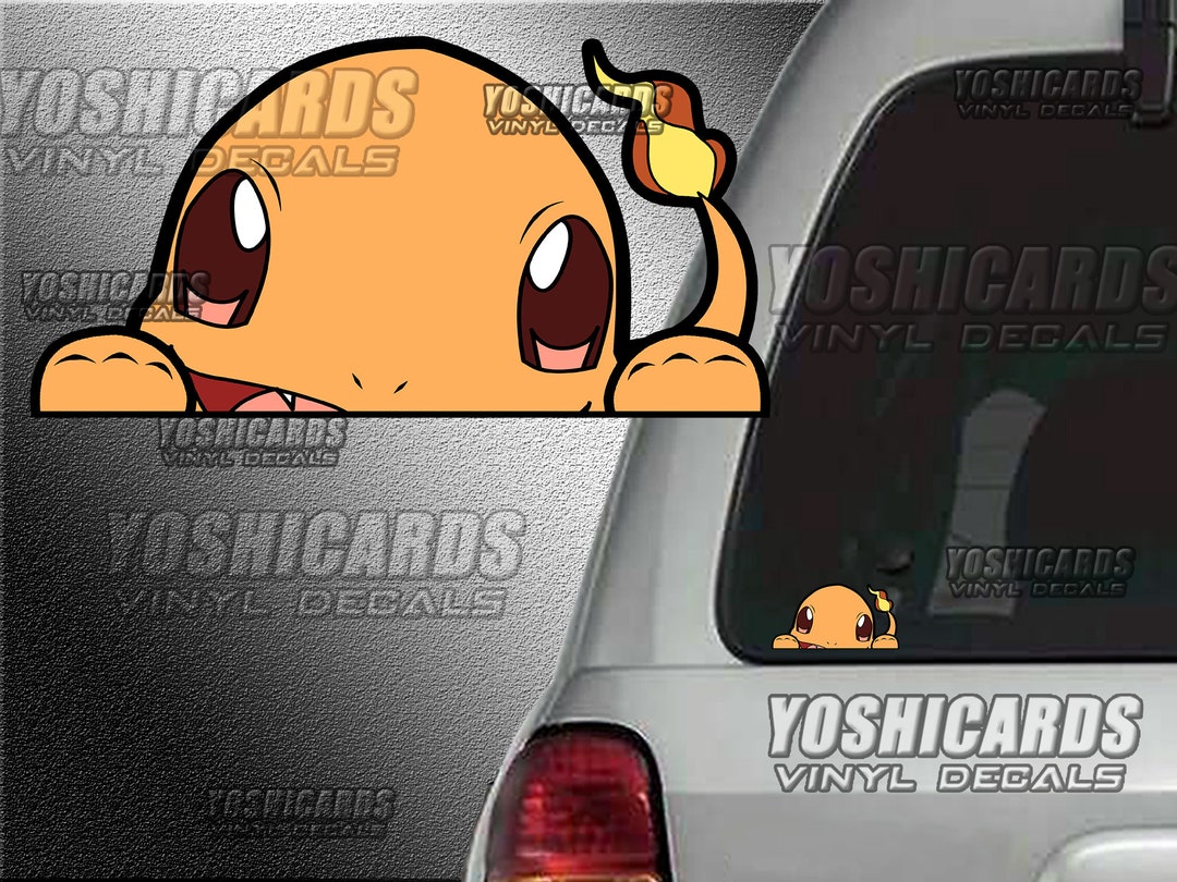 Charmander Peeking Inspired Car Truck Window Laptop Vinyl Decal Sticker ...