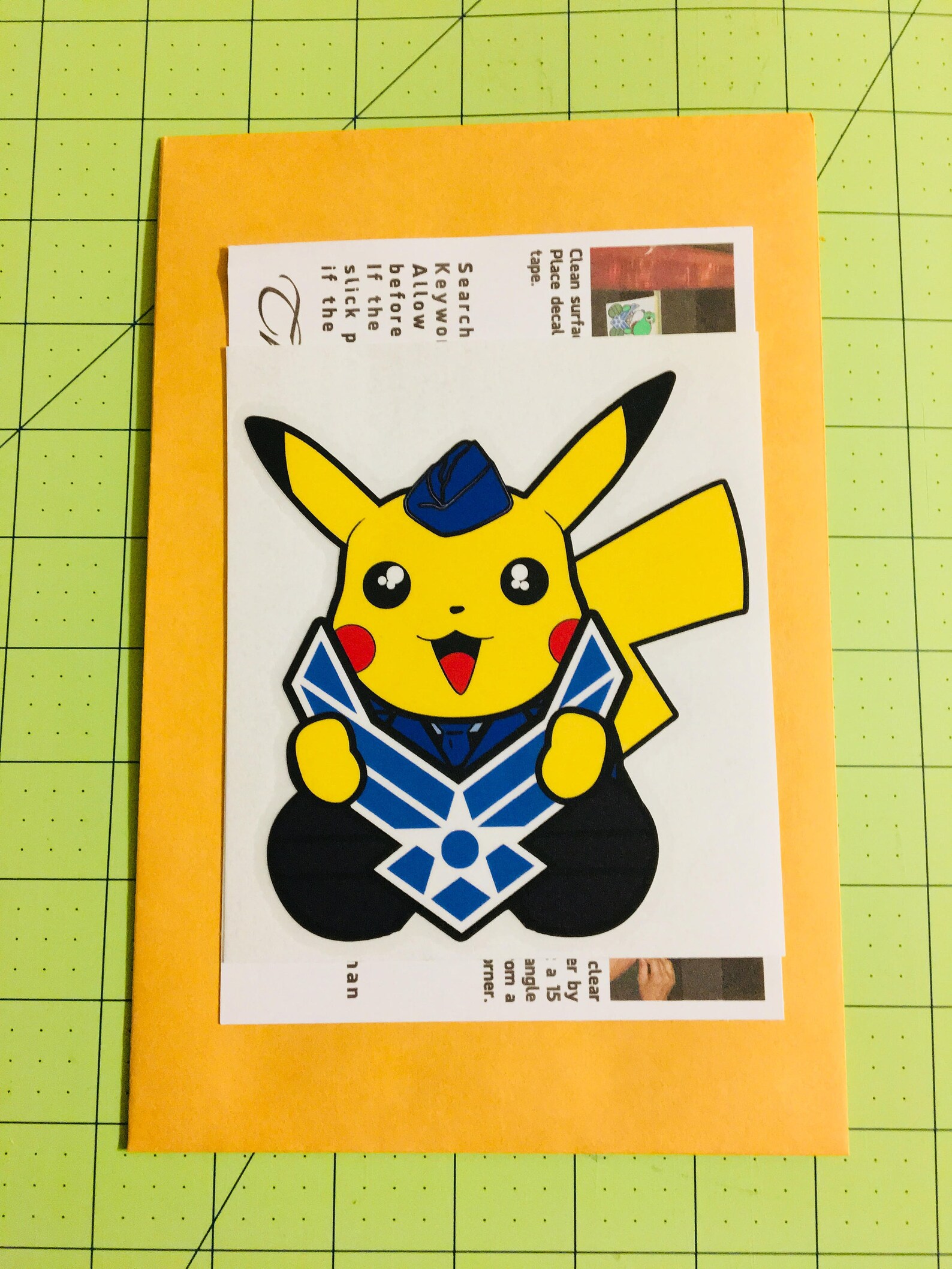 United States Air Force USAF Pikachu Pokemon Inspired Airman | Etsy