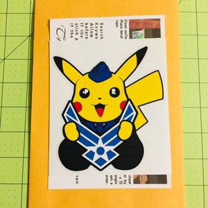 United States Air Force USAF Pikachu Pokemon Inspired Airman Blues ...
