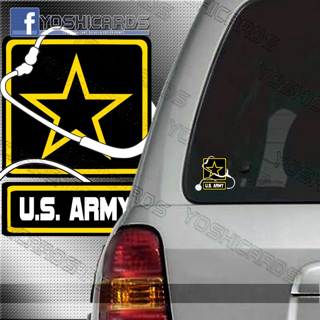 Army Nurse Doctor Medical Stethoscope Inspired Car Window Sticker ...