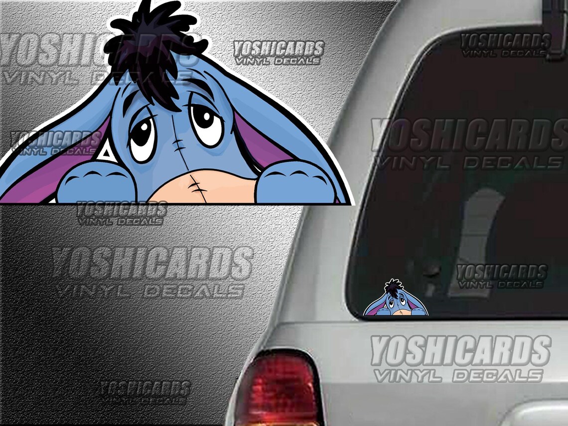 Eeyore Peeking Inspired Car Window Laptop Vinyl Decal Sticker - Etsy