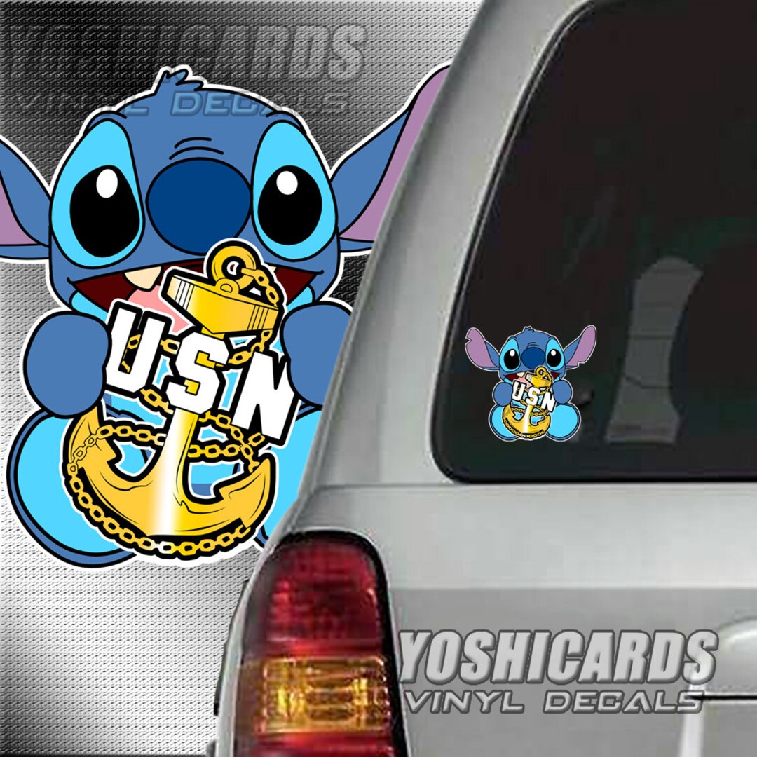 USN Navy E-7 Chief Petty Officer Anchor Stitch Inspired Car Window ...