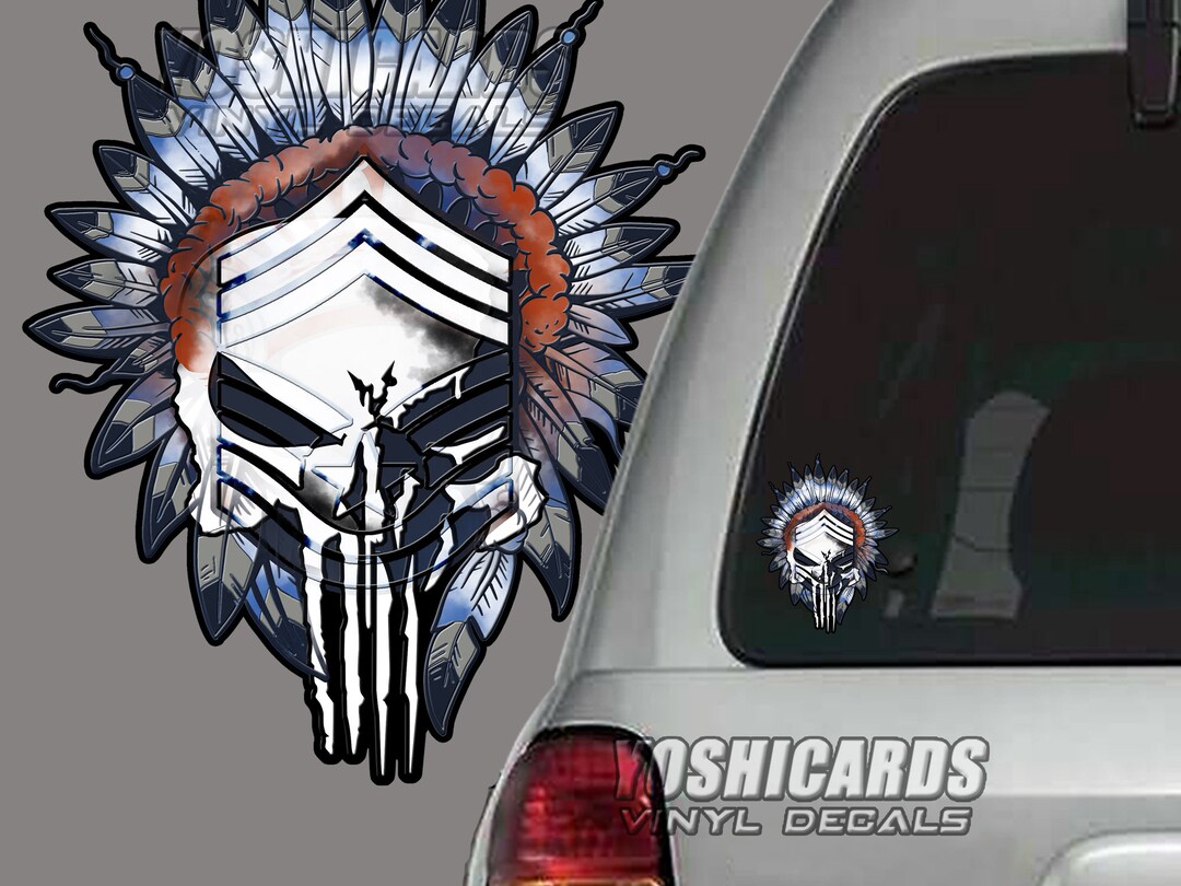 Skull Chief Master Sergeant CMSGT USAF Air Force Military E-9 Headdress ...