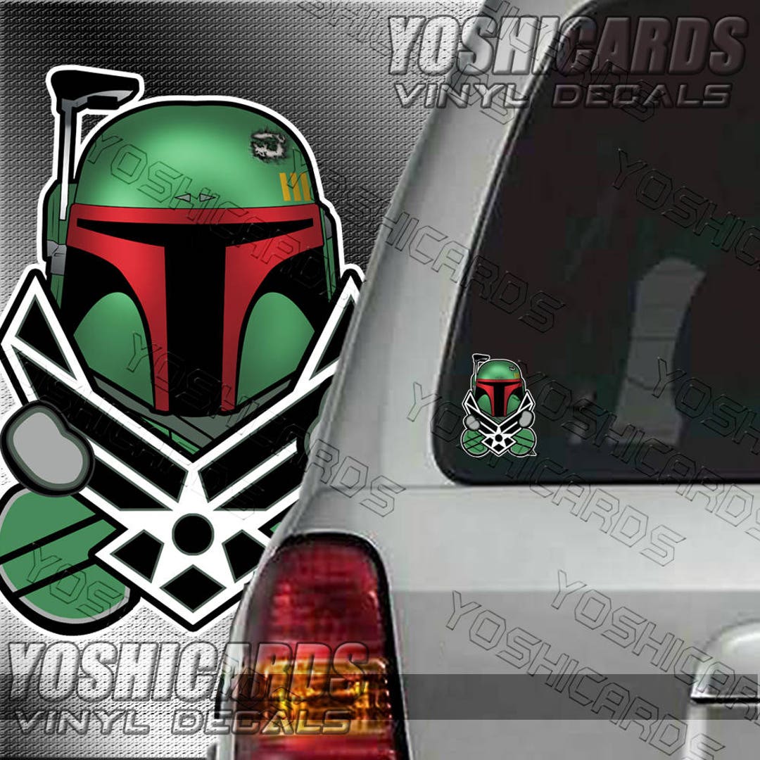 USAF Boba Fett Inspired Car Truck Auto Window Laptop Decal Air Force - Etsy