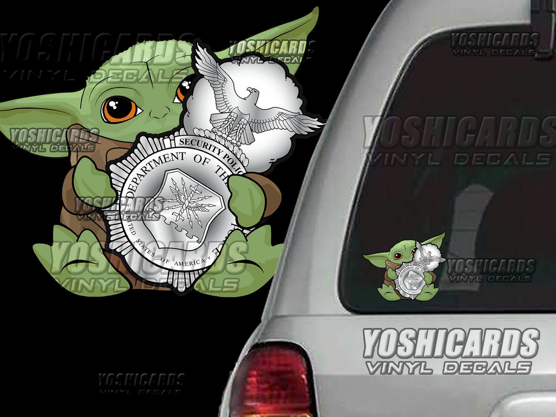Air Force SFS 3P0X1 Baby Yoda Inspired Security Forces USAF Car Laptop ...