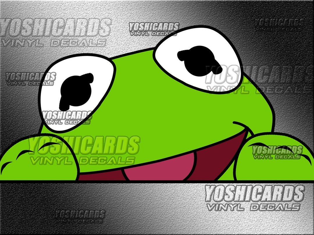 Kermit Peeking Inspired Car Window Laptop Vinyl Decal Sticker - Etsy